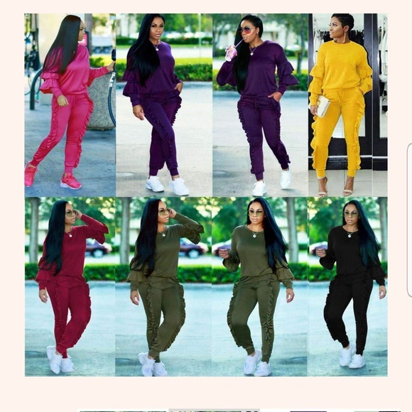 Pants & Jumpsuits | Twopiece Ruffled Set | Poshmark